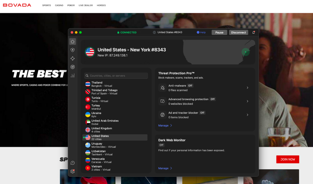 5 VPNs for Bovada that actually work in 2025