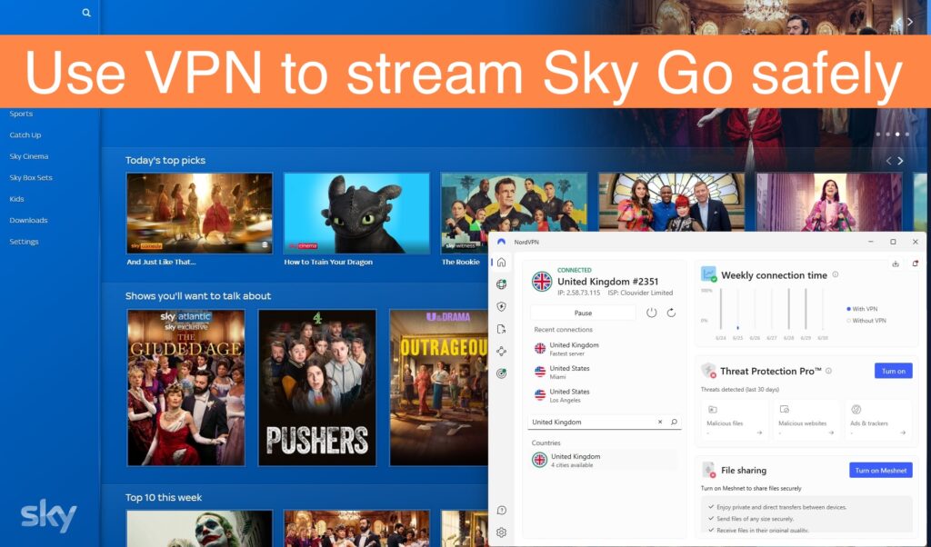 Best Sky Go VPNs in 2026: How to Watch Sky Go Abroad