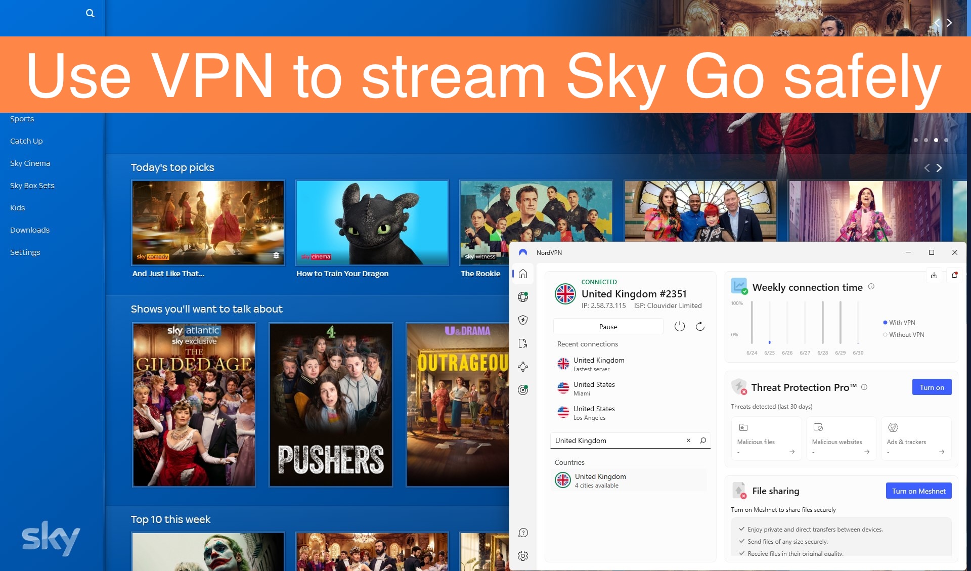 Best Sky Go VPNs in 2026: How to Watch Sky Go Abroad